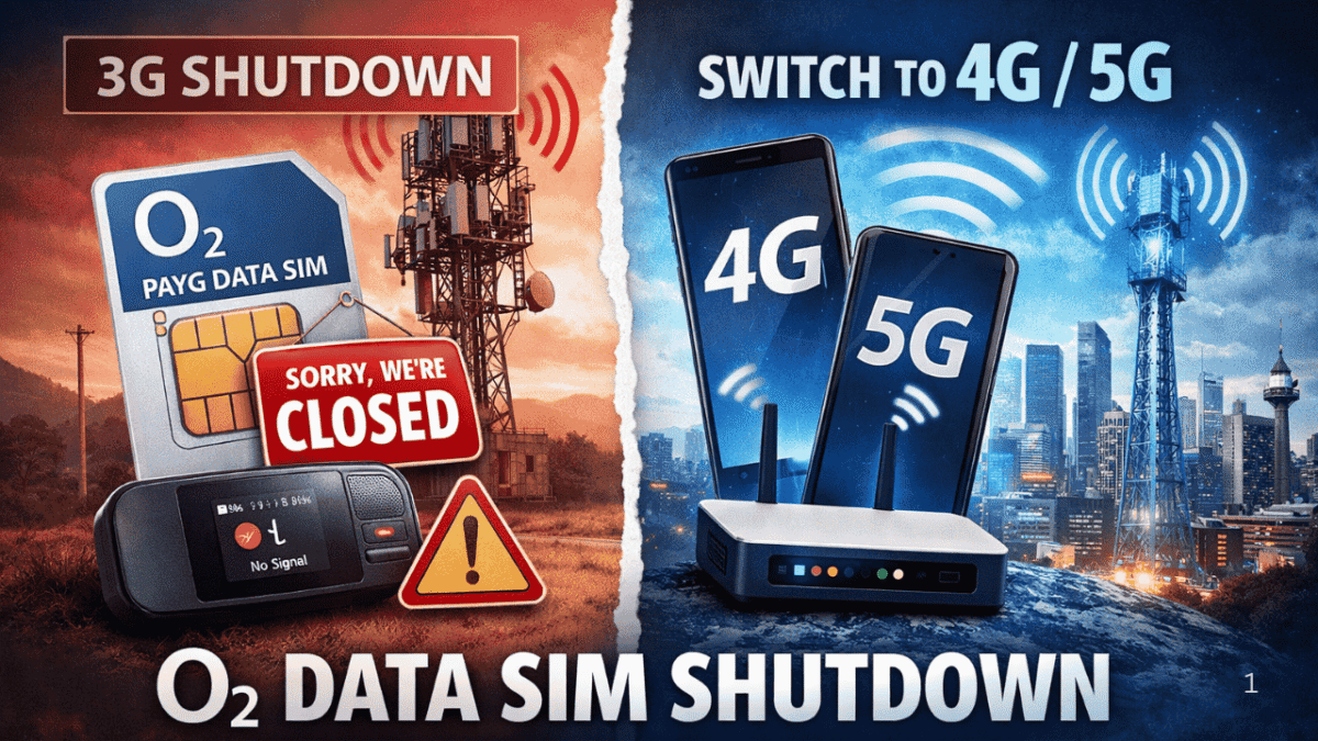 O2 Data SIM Shutdown: 3G Switch-Off and PAYG Closure in the UK